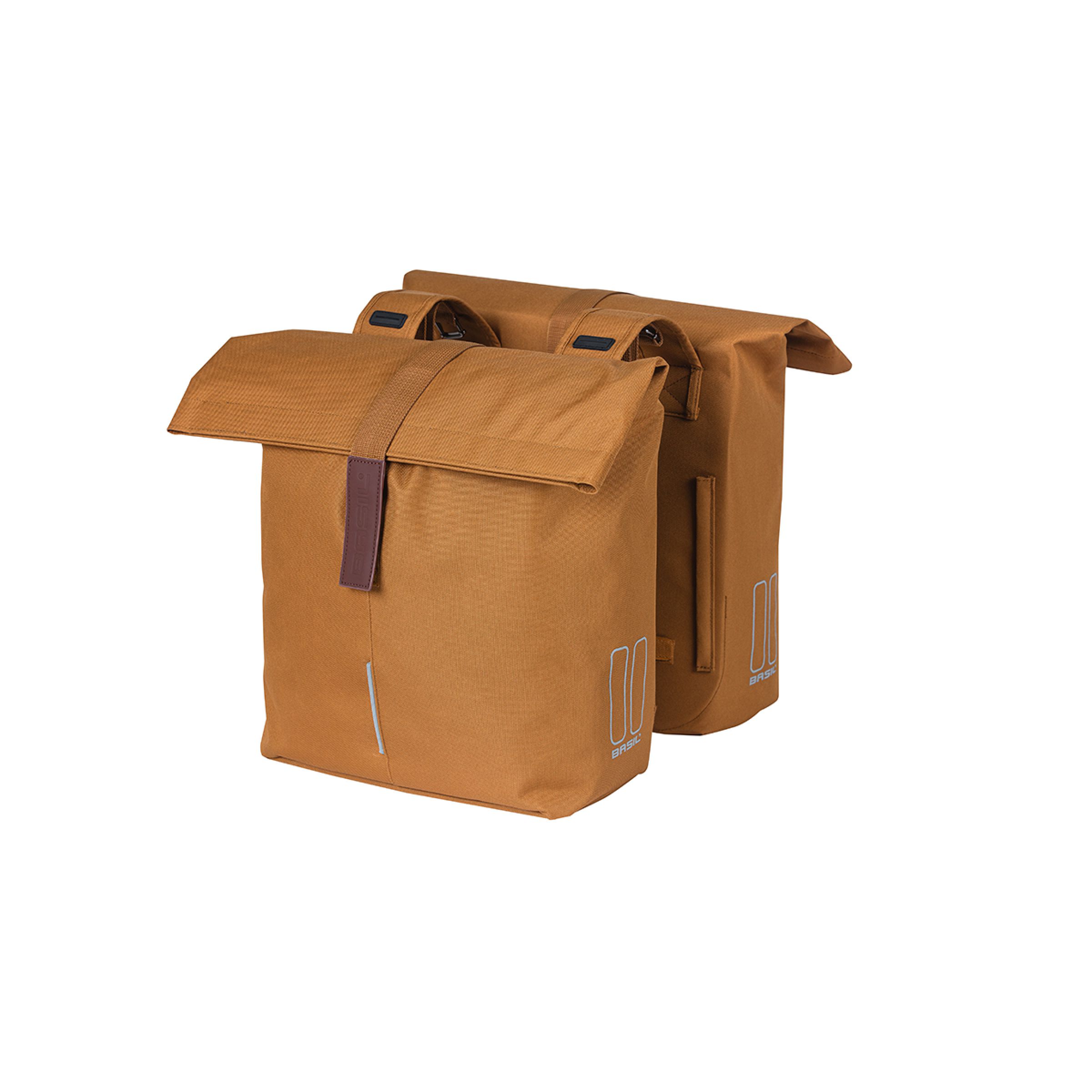 Basil Bicycle Bag City Double Bag 28-32L Camel Brown - Cykeltaske
