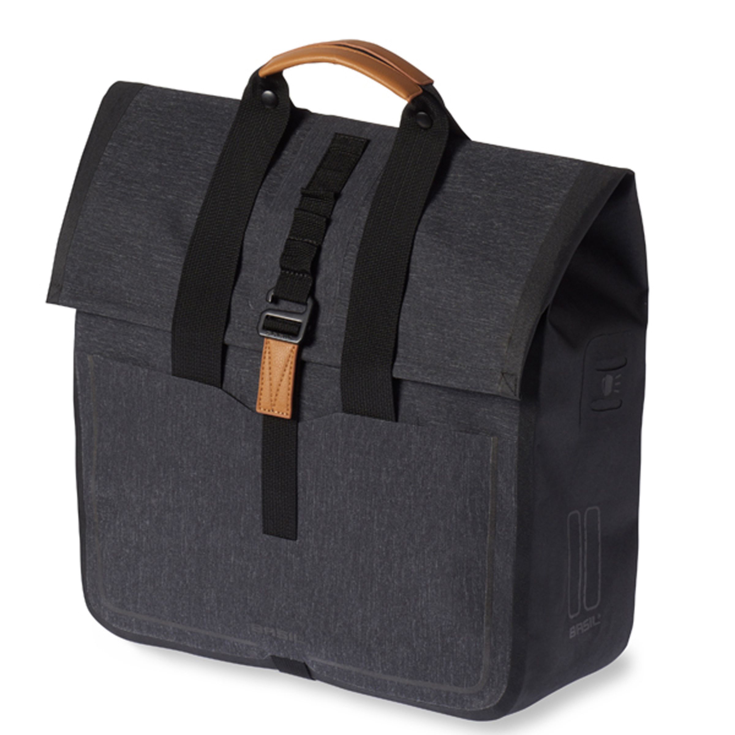 Basil Bicycle Bag Urban Dry Shopper 20L Charcoal Melee - Cykeltaske